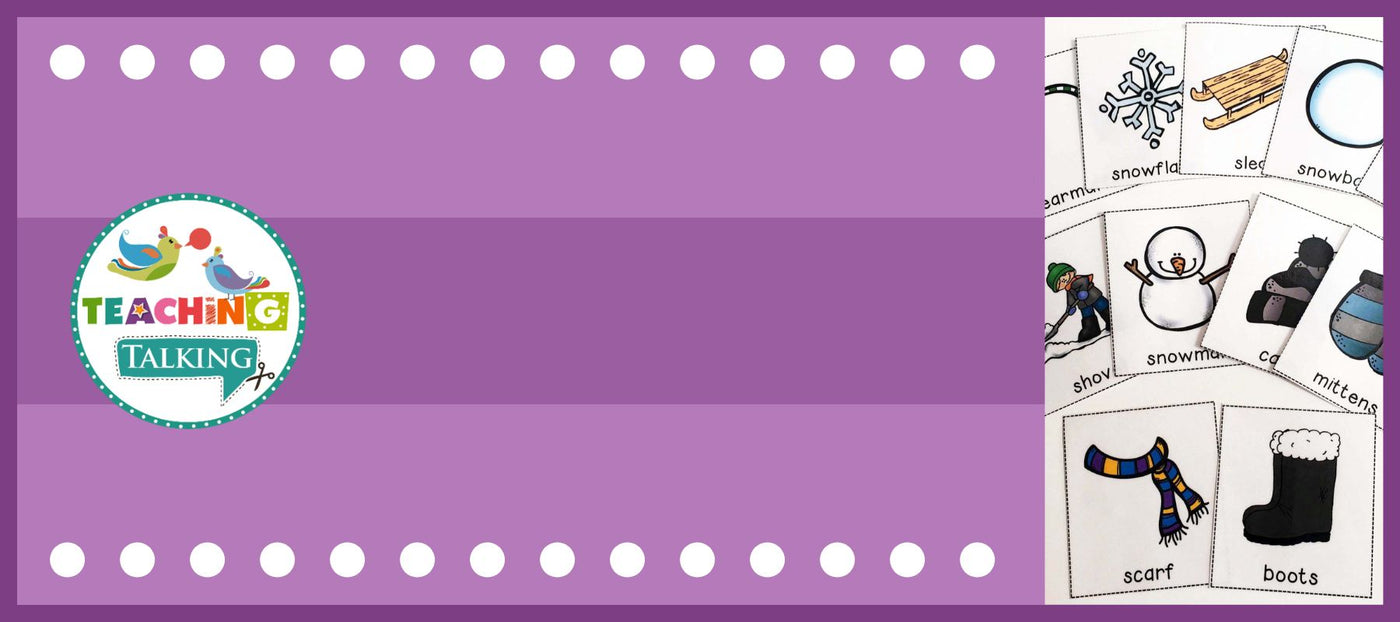 Winter Vocabulary Cards Freebie - Teaching Talking