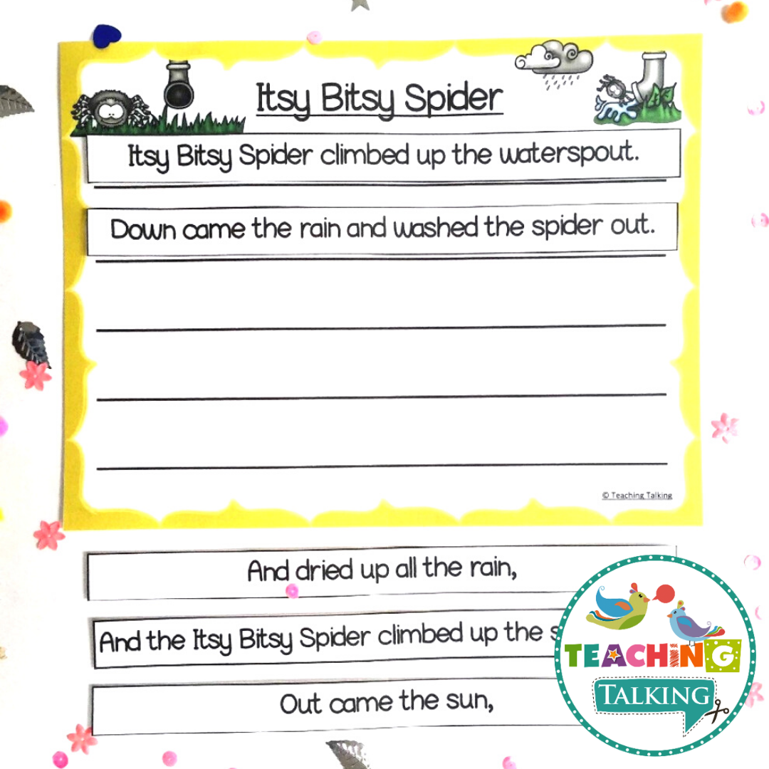 Nursery Rhyme Activities for Itsy Bitsy Spider - Teaching Talking