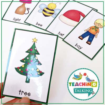 Christmas Rhyming Pairs Board Game - Teaching Talking