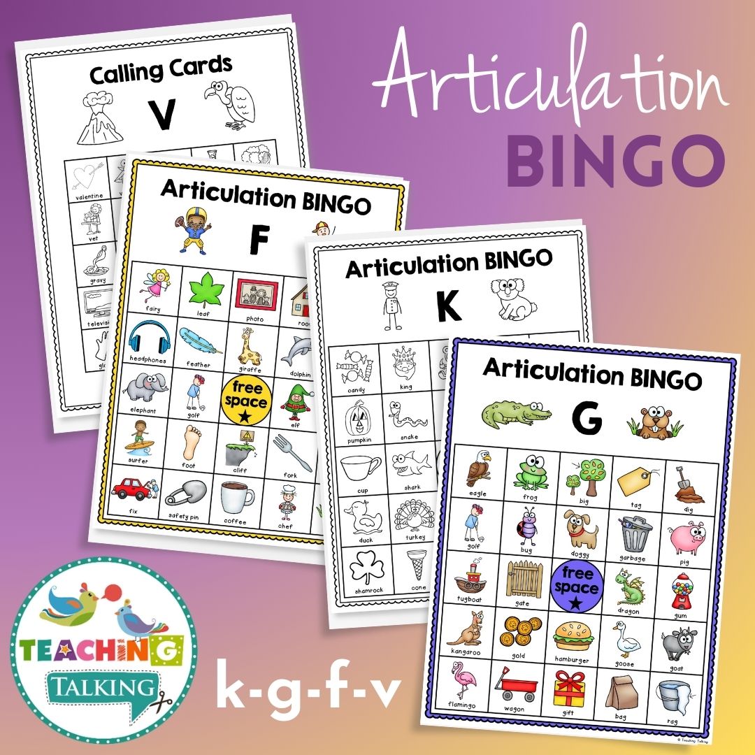 Articulation BINGO for Speech Therapy Value Bundle - Teaching Talking