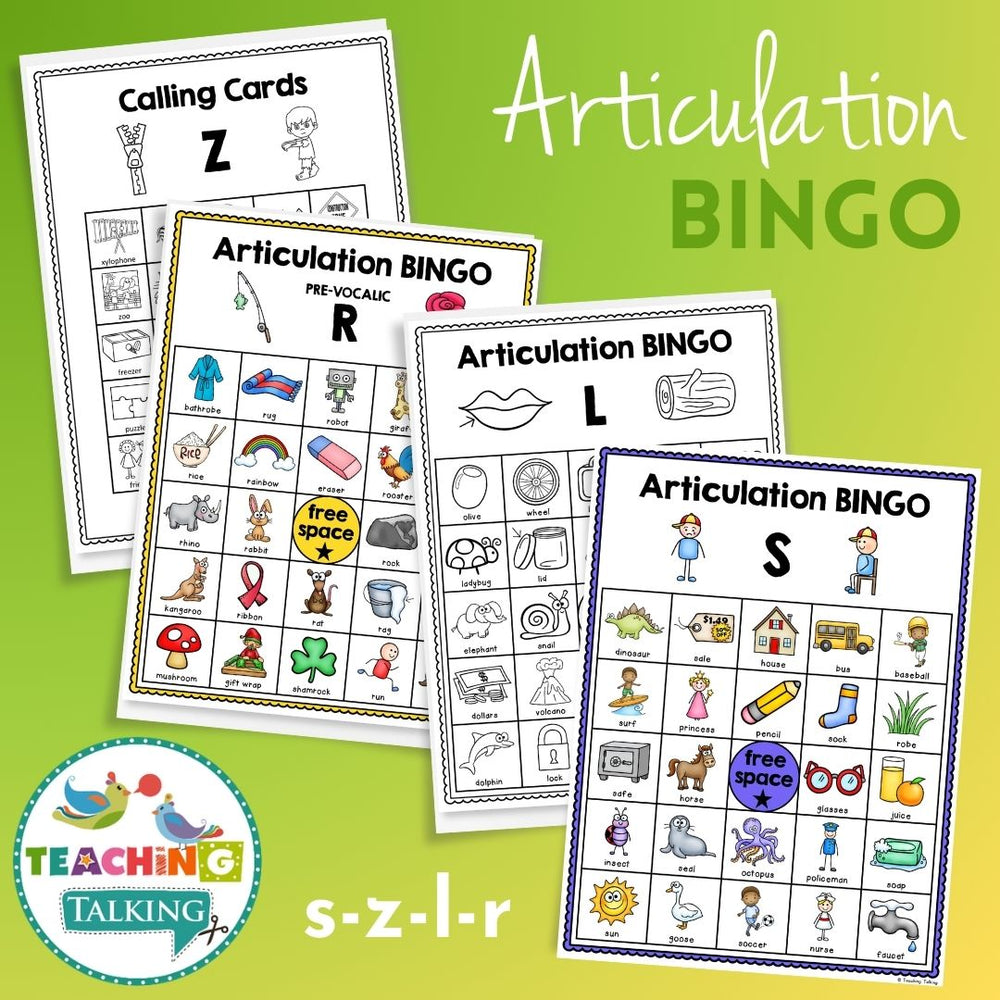 Articulation BINGO for Speech Therapy Value Bundle - Teaching Talking