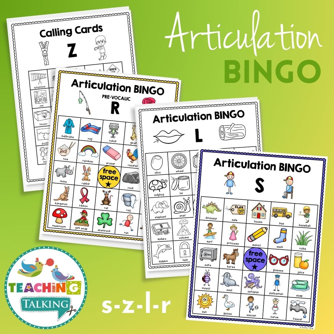 Articulation BINGO for Speech Therapy Value Bundle - Teaching Talking