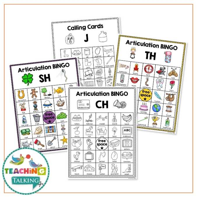 Articulation BINGO for SH, CH, J, TH - Teaching Talking