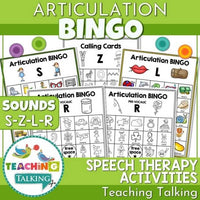 Articulation BINGO for S, Z, L, R - Teaching Talking