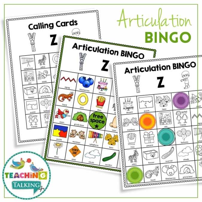 Articulation BINGO for S, Z, L, R - Teaching Talking