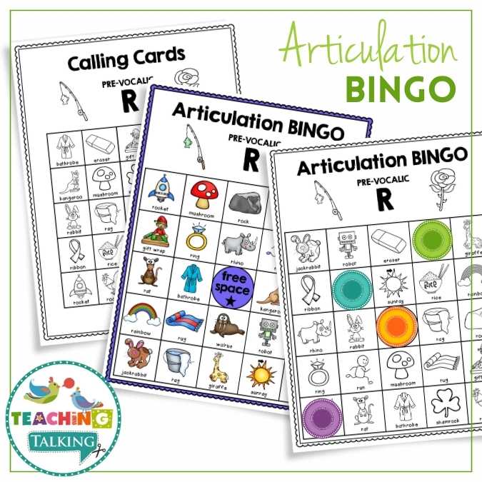 Articulation BINGO for S, Z, L, R - Teaching Talking