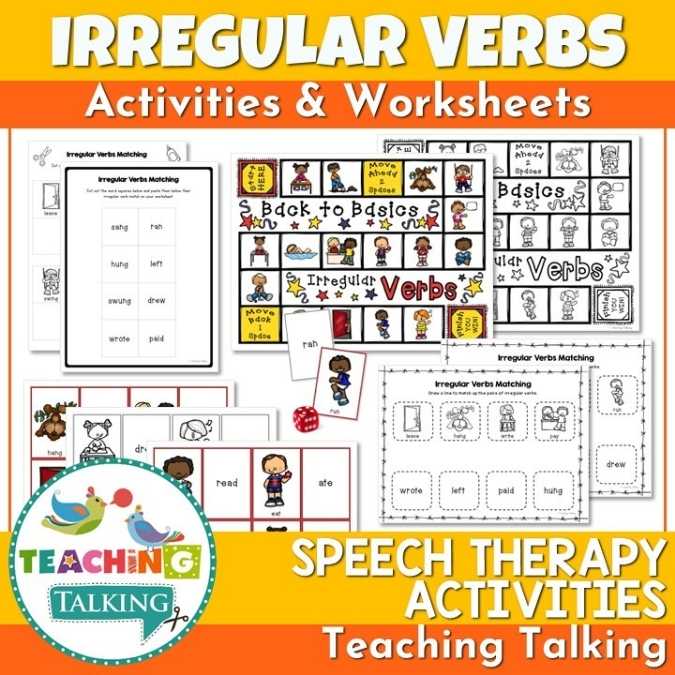Worksheets, Game and Cards for Irregular Verbs - Teaching Talking