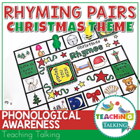 Christmas Rhyming Pairs Board Game - Teaching Talking