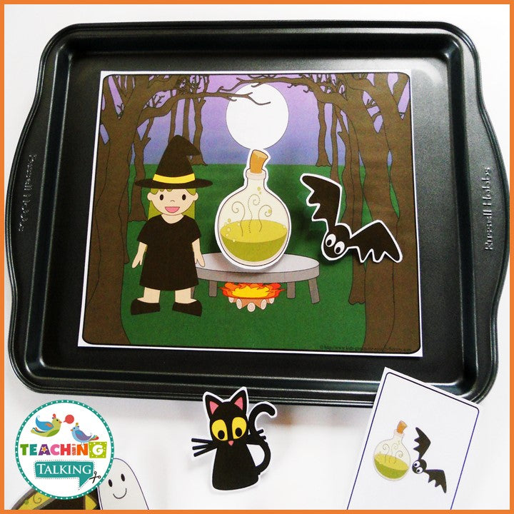 Halloween Preschool Language Activities for Speech Therapy - Teaching ...
