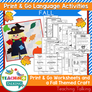 Fall Speech Therapy Activities Value Bundle - Teaching Talking