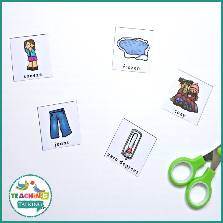 Winter Articulation Activities for Notebooks - Teaching Talking