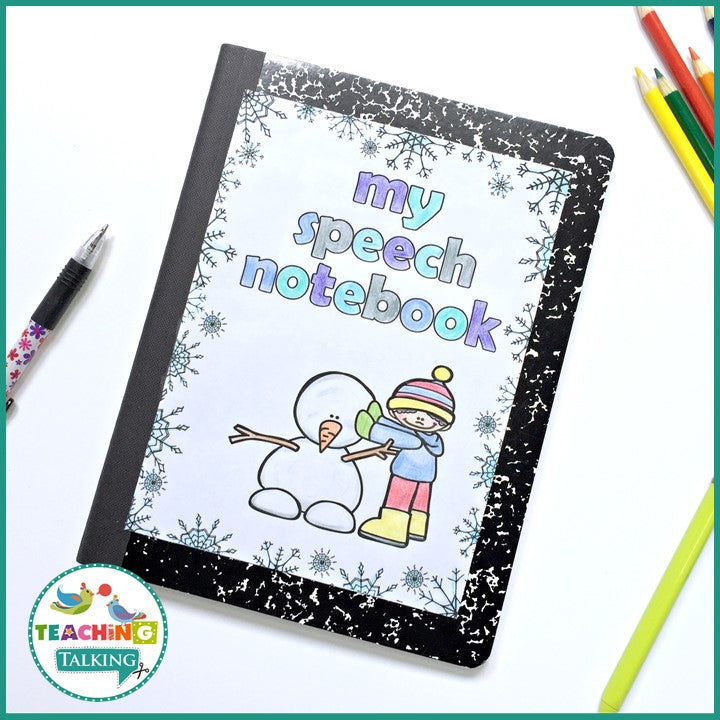 Winter Articulation Activities for Notebooks - Teaching Talking