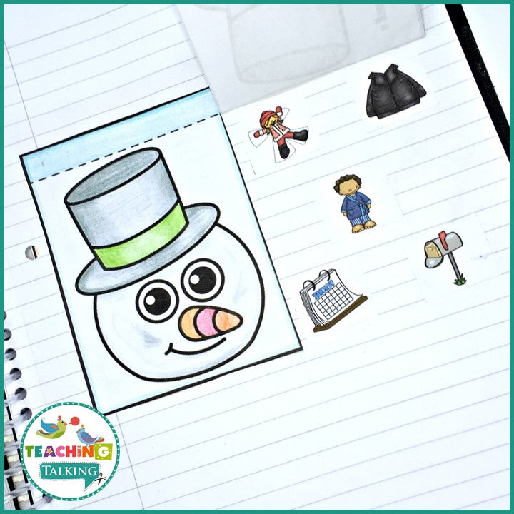 Winter Articulation Activities for Notebooks - Teaching Talking