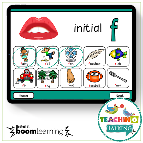 BOOM Cards - Articulation Activities for /F/ - Teaching Talking