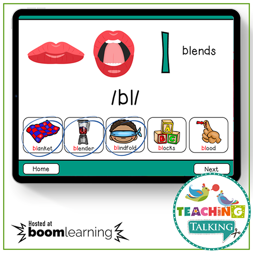 BOOM Cards - Articulation Activities for /L/ Blends - Teaching Talking