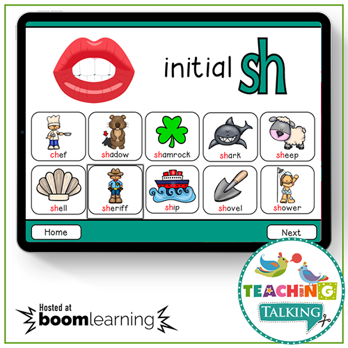 BOOM Cards - Articulation Activities for /SH/ - Teaching Talking