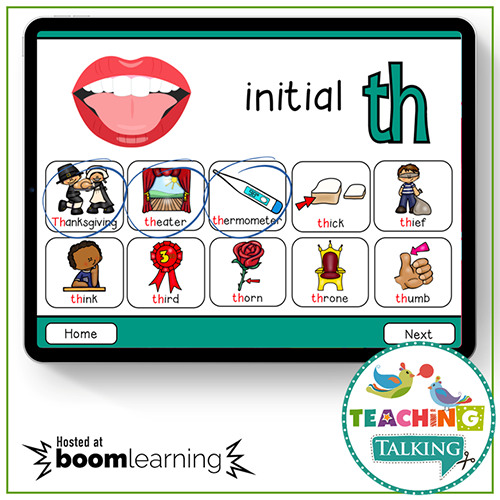 BOOM Cards - Articulation Activities for /TH/ - Teaching Talking