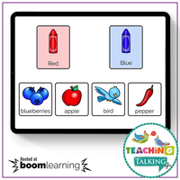 BOOM Cards - Sorting Early Nouns by Color - Teaching Talking