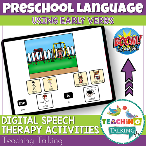 BOOM Cards - Using Verbs - Teaching Talking