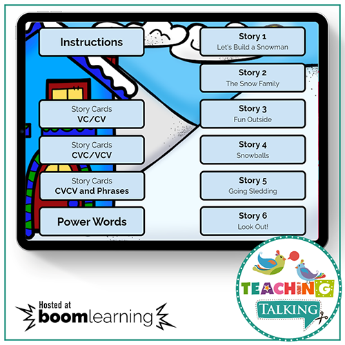 BOOM Cards - Winter Theme Apraxia Activities - Teaching Talking