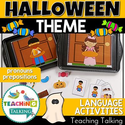 Halloween Preschool Language Activities for Speech Therapy - Teaching ...
