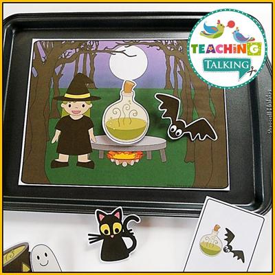Halloween Preschool Language Activities for Speech Therapy - Teaching ...