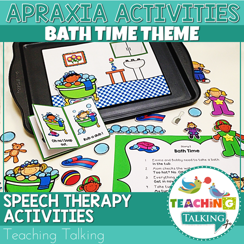 Apraxia of Speech Activities Bath Time Pack and BOOM! Cards - Teaching ...