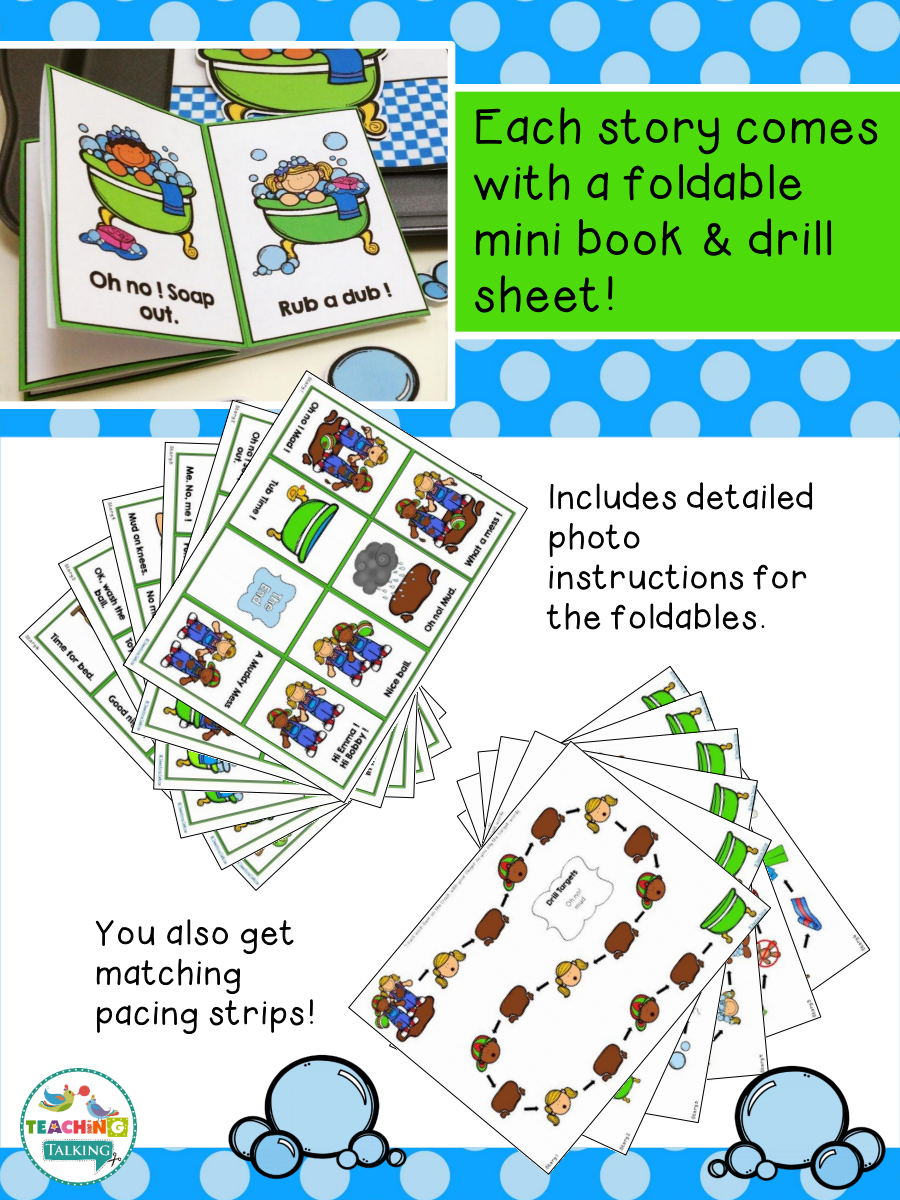 Apraxia of Speech Activities Bath Time Pack and BOOM! Cards - Teaching ...