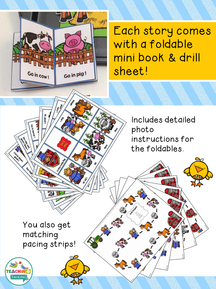 Apraxia of Speech Activities Farm Pack and BOOM! Cards - Teaching Talking