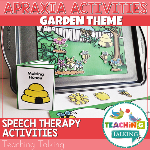Apraxia of Speech Activities Garden Pack and BOOM! Cards - Teaching Talking
