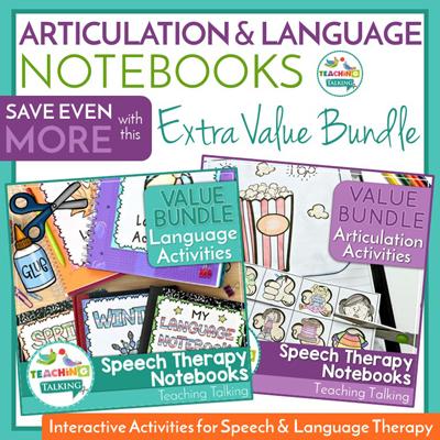 Articulation Notebook Activities for Speech Therapy Tagged "Language ...