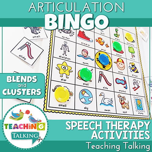 Articulation BINGO for Clusters and S, L, R Blends - Teaching Talking