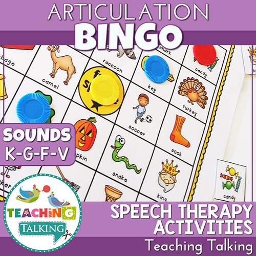 Articulation BINGO for K, G, F, V - Teaching Talking