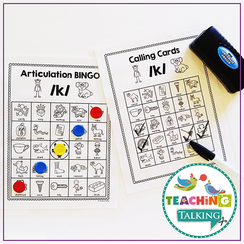 Articulation BINGO for K, G, F, V - Teaching Talking