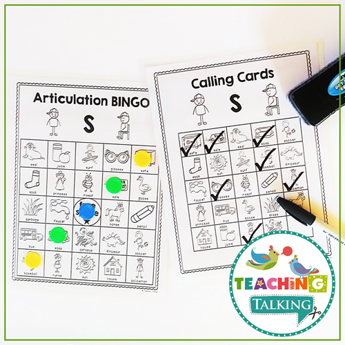 Articulation BINGO for S, Z, L, R - Teaching Talking