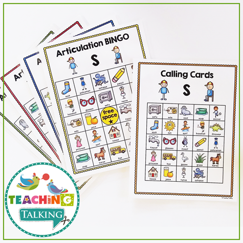 Articulation BINGO for S, Z, L, R - Teaching Talking