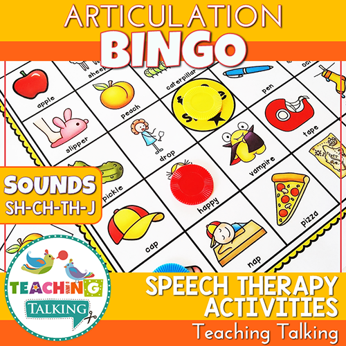 Articulation BINGO for SH, CH, J, TH - Teaching Talking