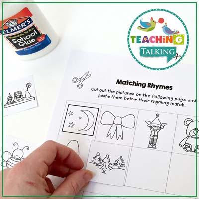 Christmas Rhyming Pairs Board Game - Teaching Talking