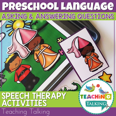Early Questions Speech Therapy Activities for Preschool - Teaching Talking
