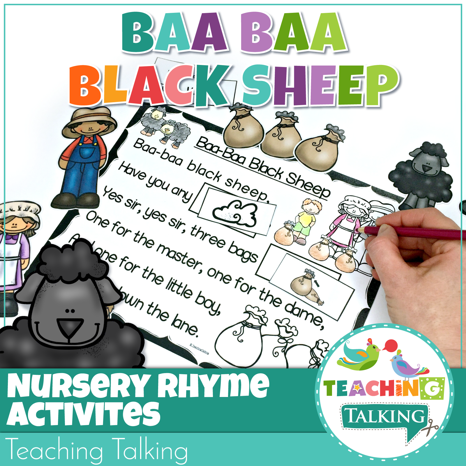 Nursery Rhyme Activities for Baa Baa Black Sheep - Teaching Talking