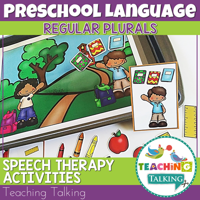 Regular Plurals Speech Therapy Activities for Preschool - Teaching Talking
