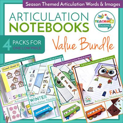 Seasonal Articulation Activities for Notebooks Value Bundle - Teaching ...