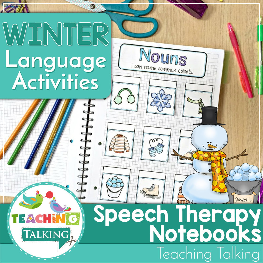 Speech Therapy Language Notebooks for Winter - Teaching Talking