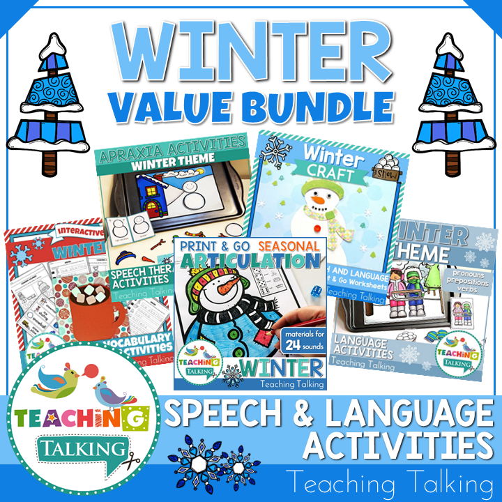 Winter Speech Therapy Activities Value Bundle - Teaching Talking