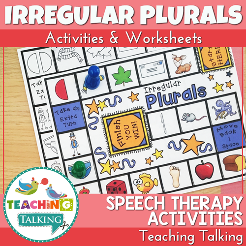 Worksheets, Game and Cards for Irregular Plurals - Teaching Talking