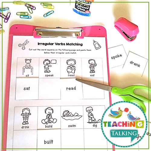 Worksheets, Game and Cards for Irregular Verbs - Teaching Talking