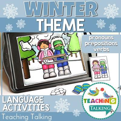 Winter Preschool Language Activities for Speech Therapy - Teaching Talking